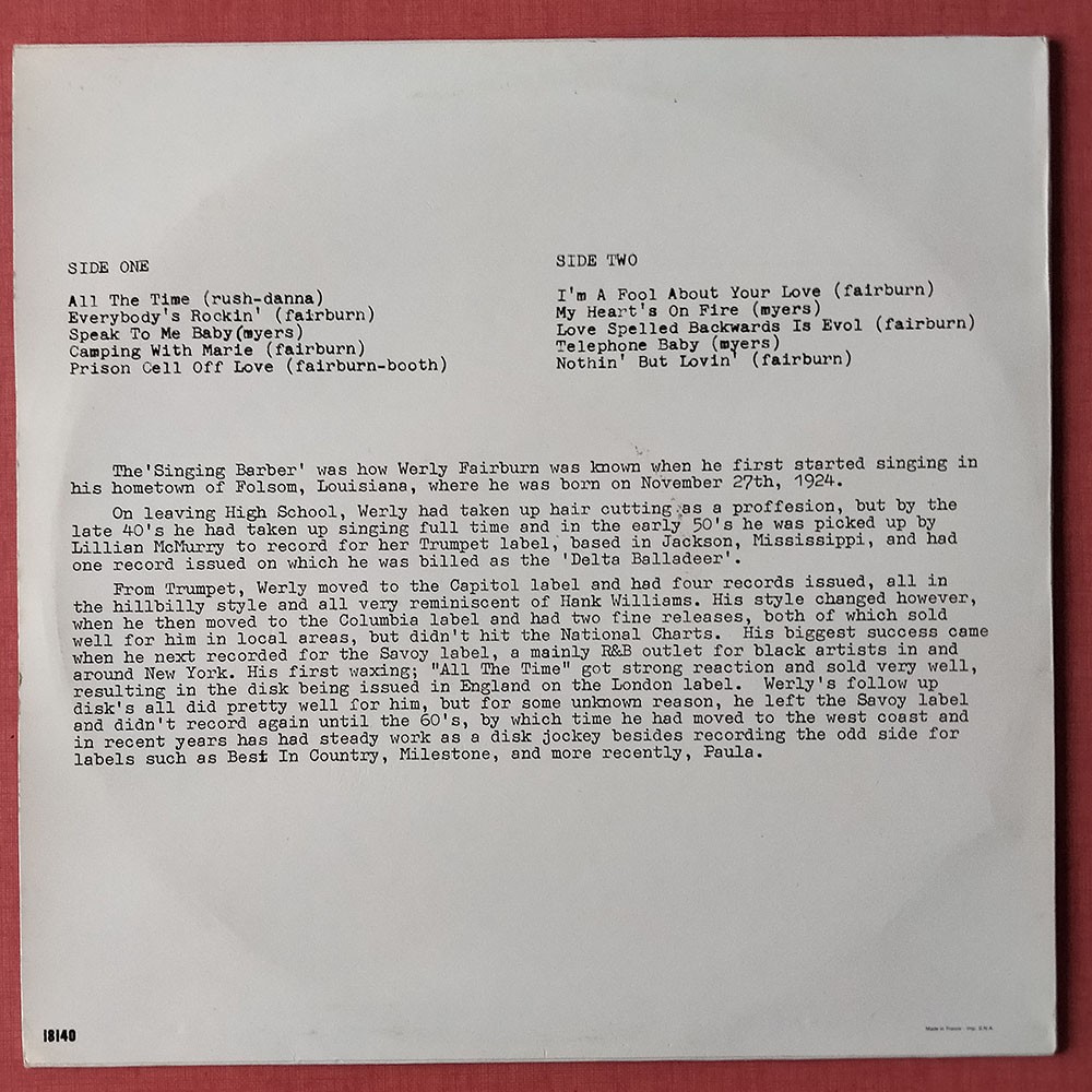 Werly Fairburn ‎– Hot Stuff